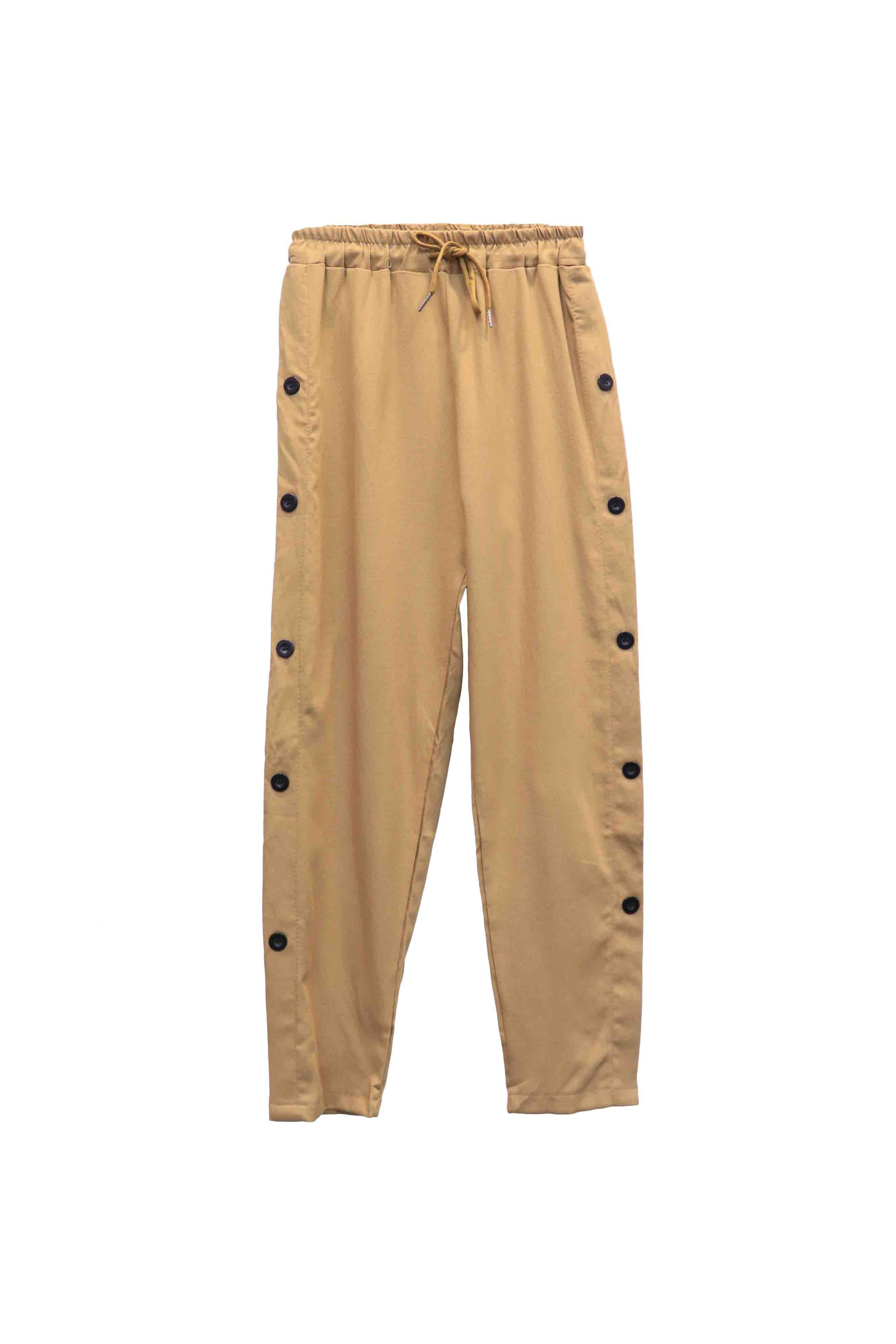 D-BT Side Buttons Pants - Origin Fashion