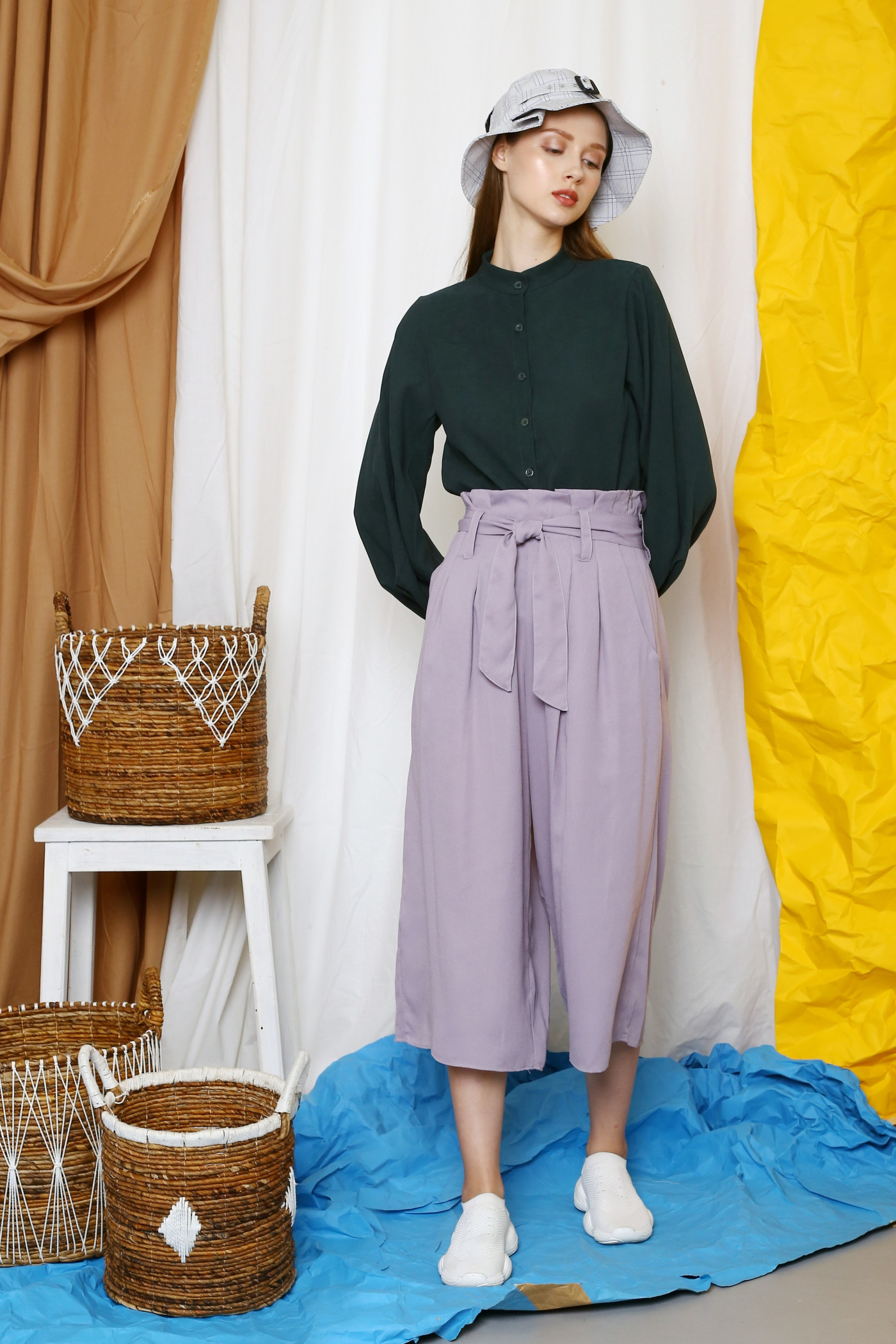 DSL Suede Puff Sleeves Shirt - Origin Fashion