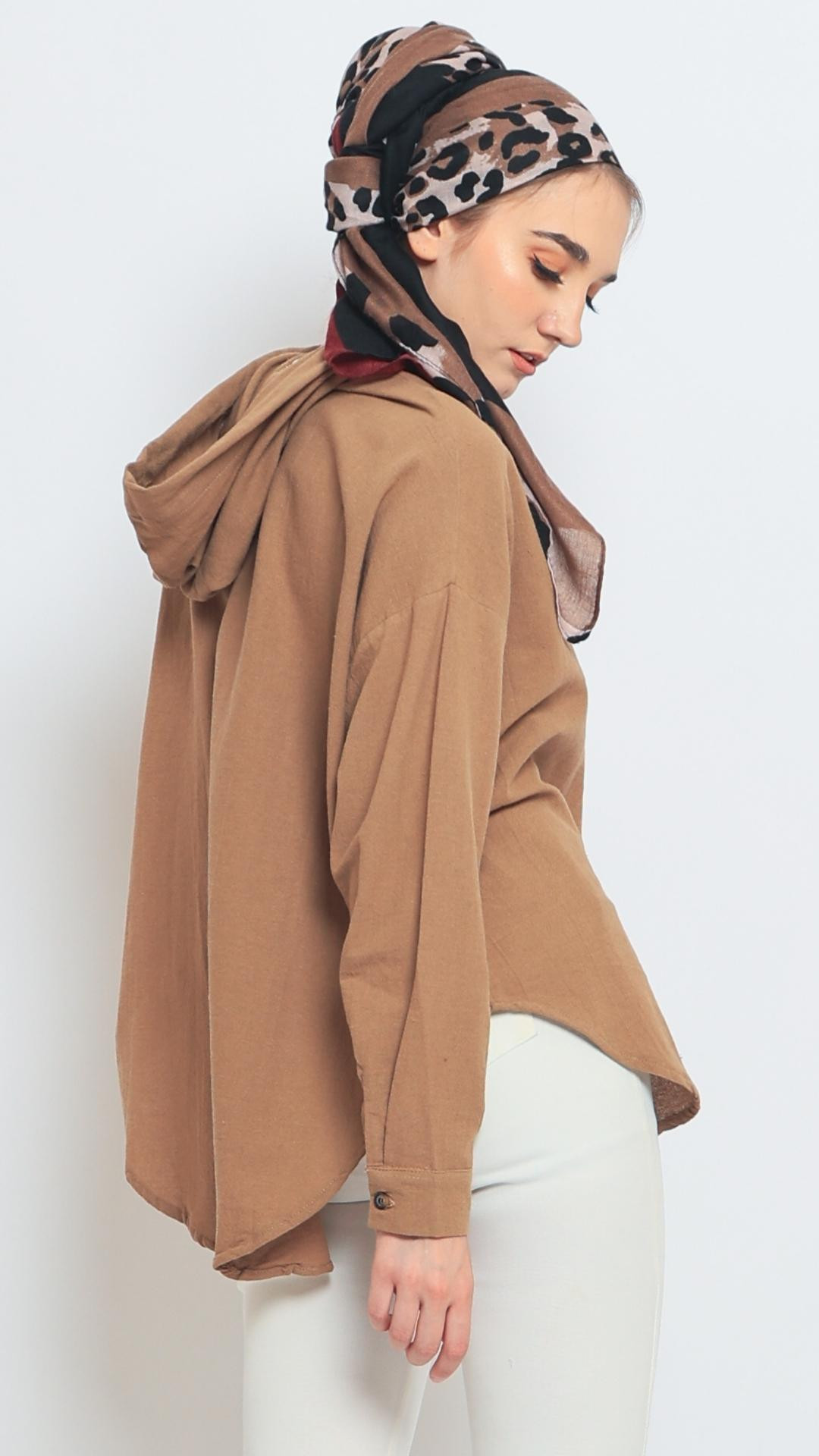 Hoodie Linen Blend Top - Origin Fashion