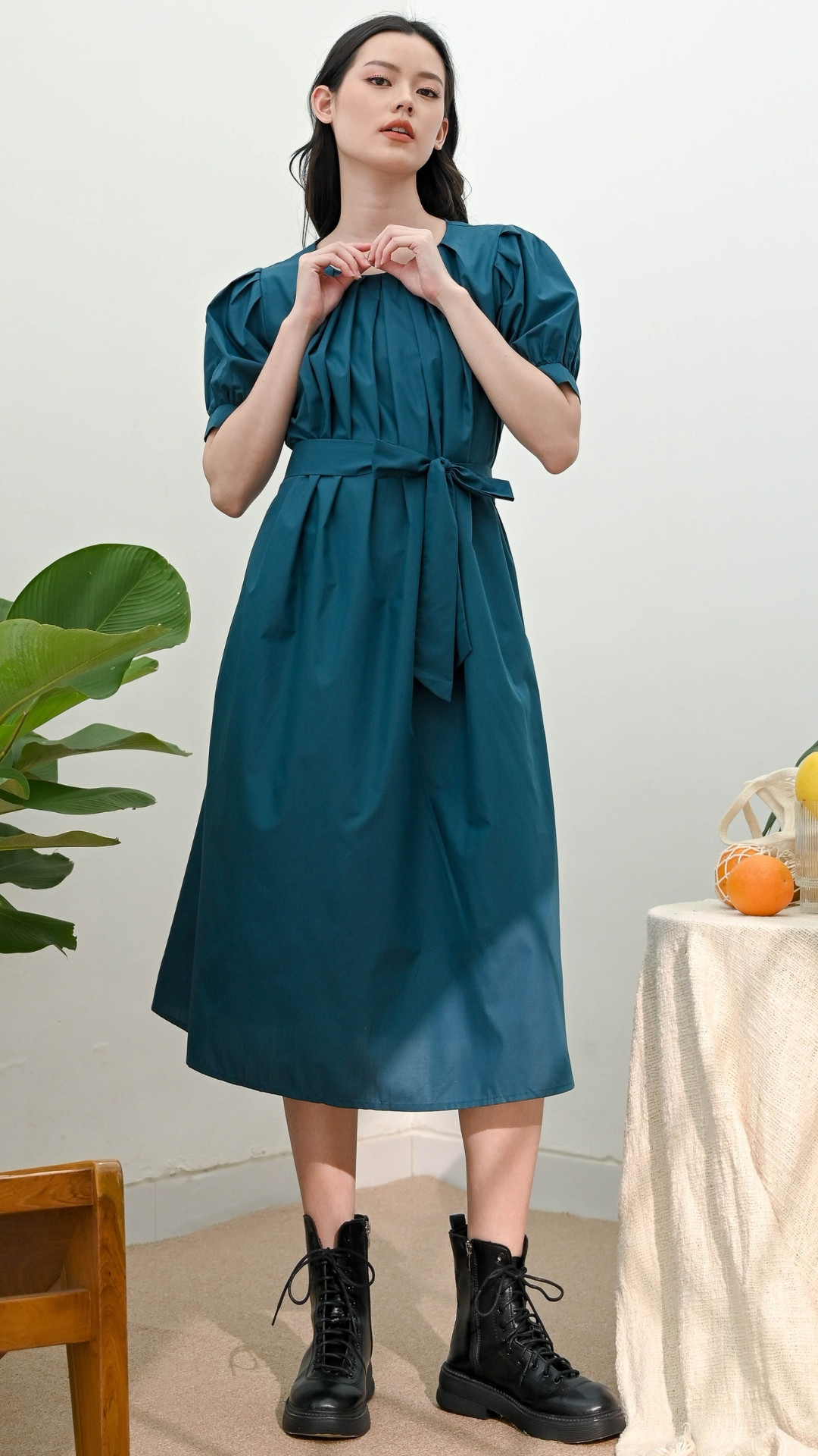 Sienna maxi dress with belt - Origin Fashion