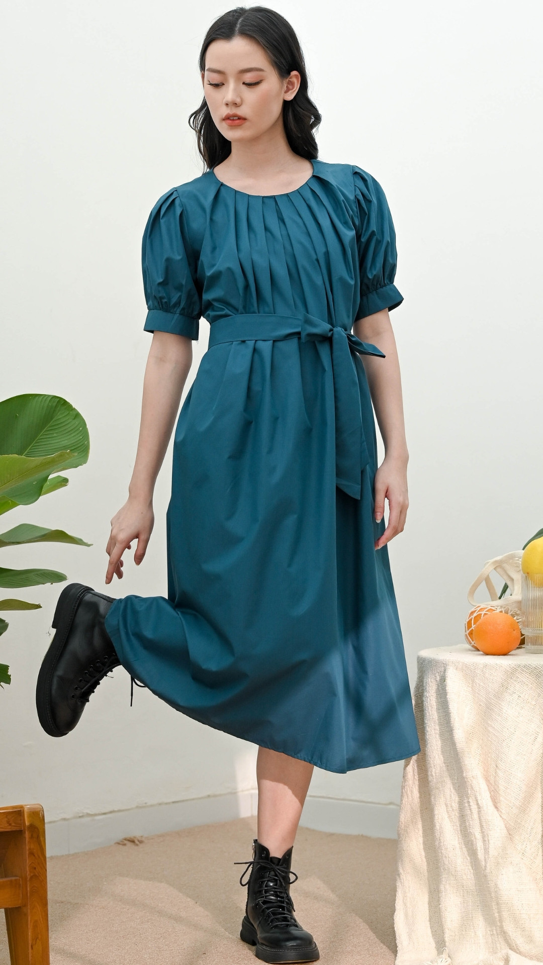 Sienna maxi dress with belt - Origin Fashion