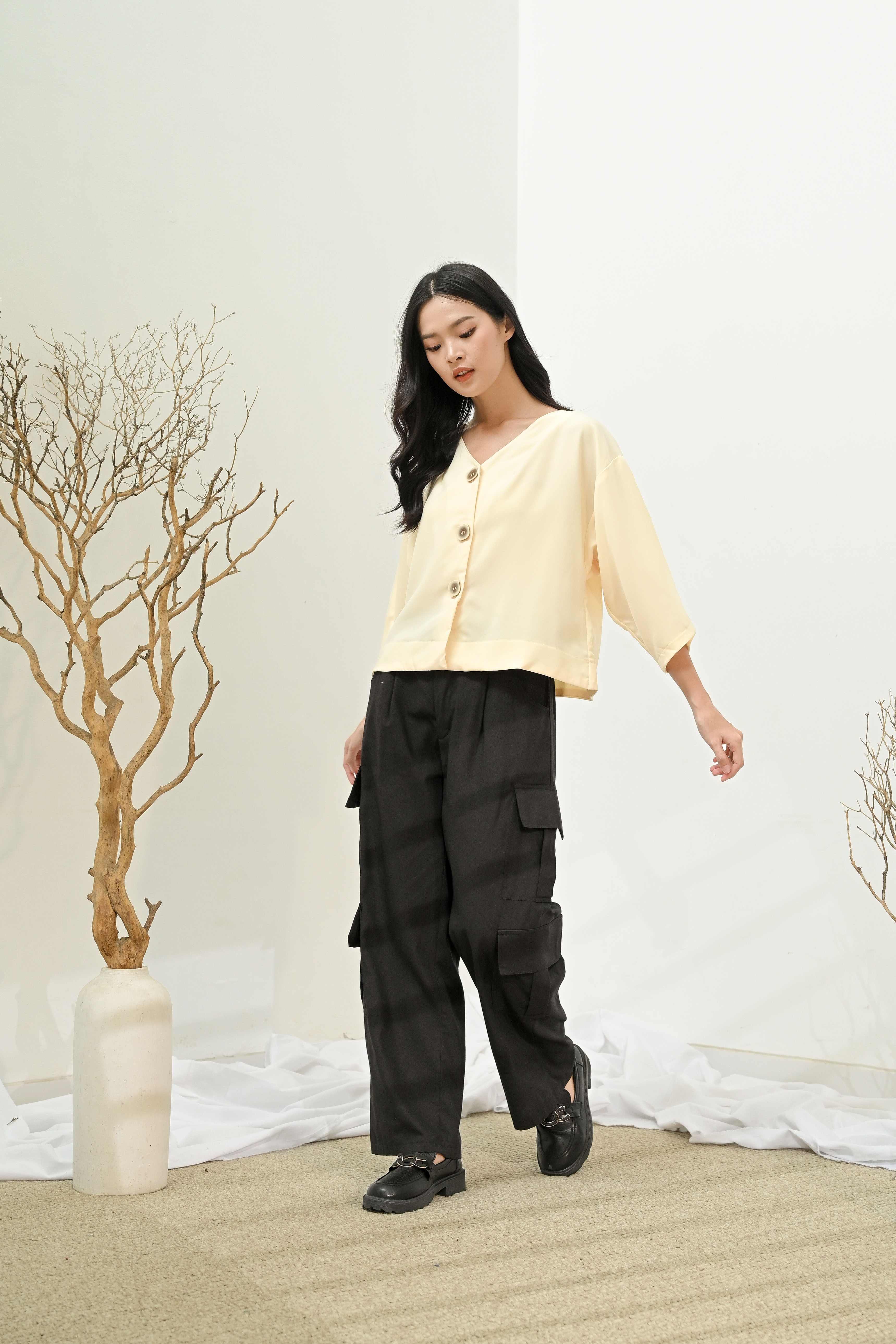 Brynn V Neck Shirt - Origin Fashion