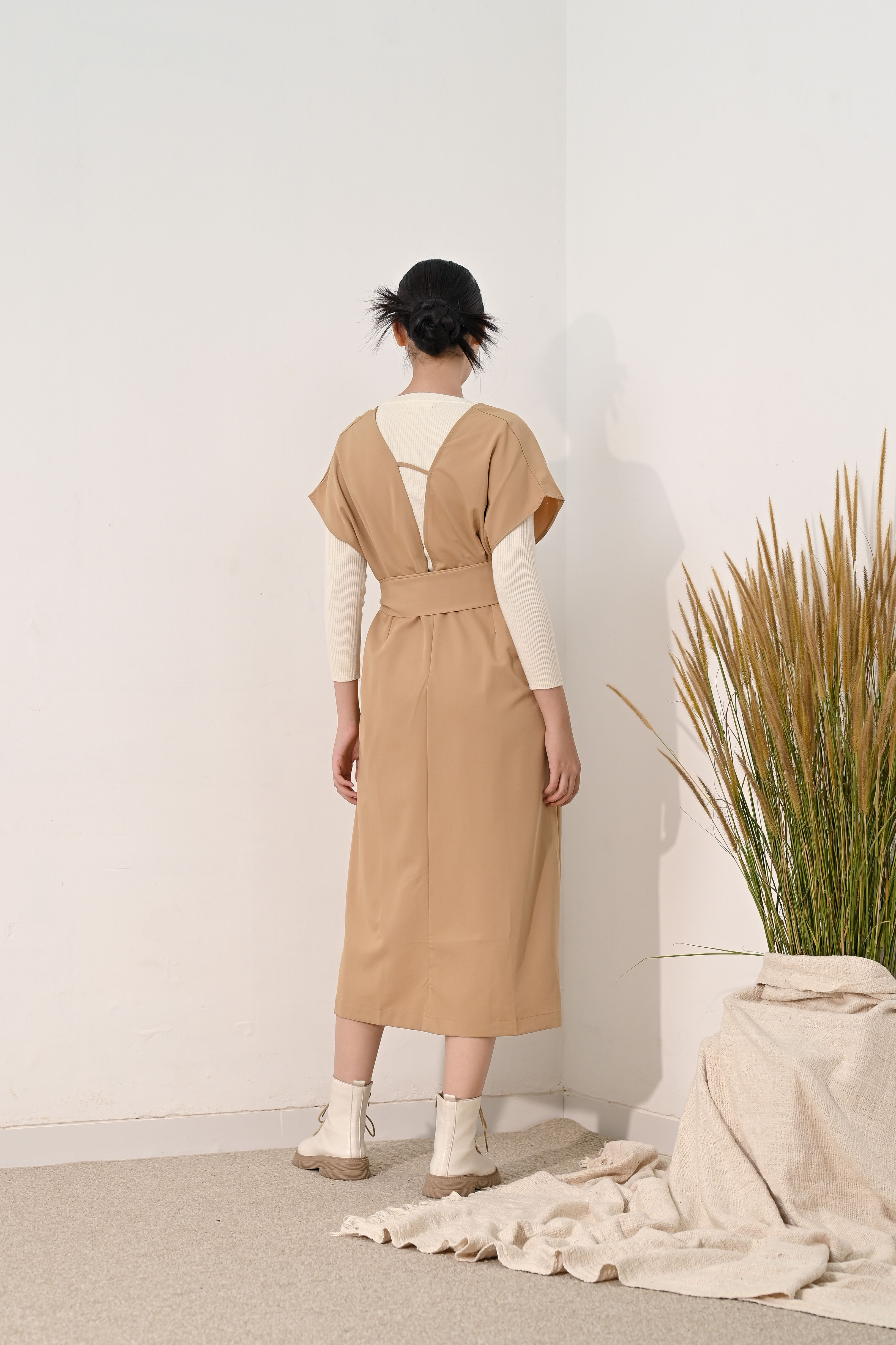 Suzy Dress With Ribbon Belt - Origin Fashion