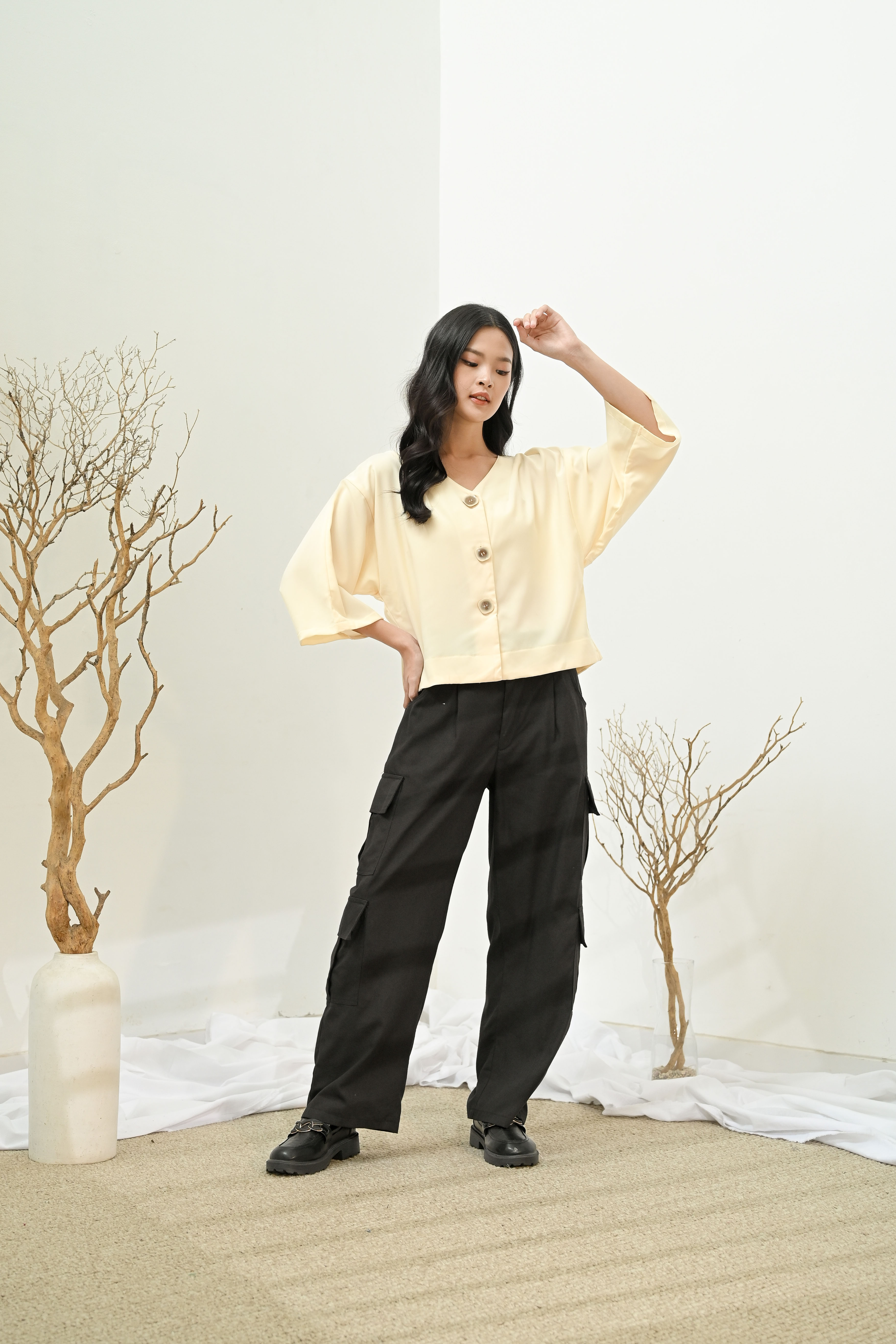 Brynn V Neck Shirt - Origin Fashion