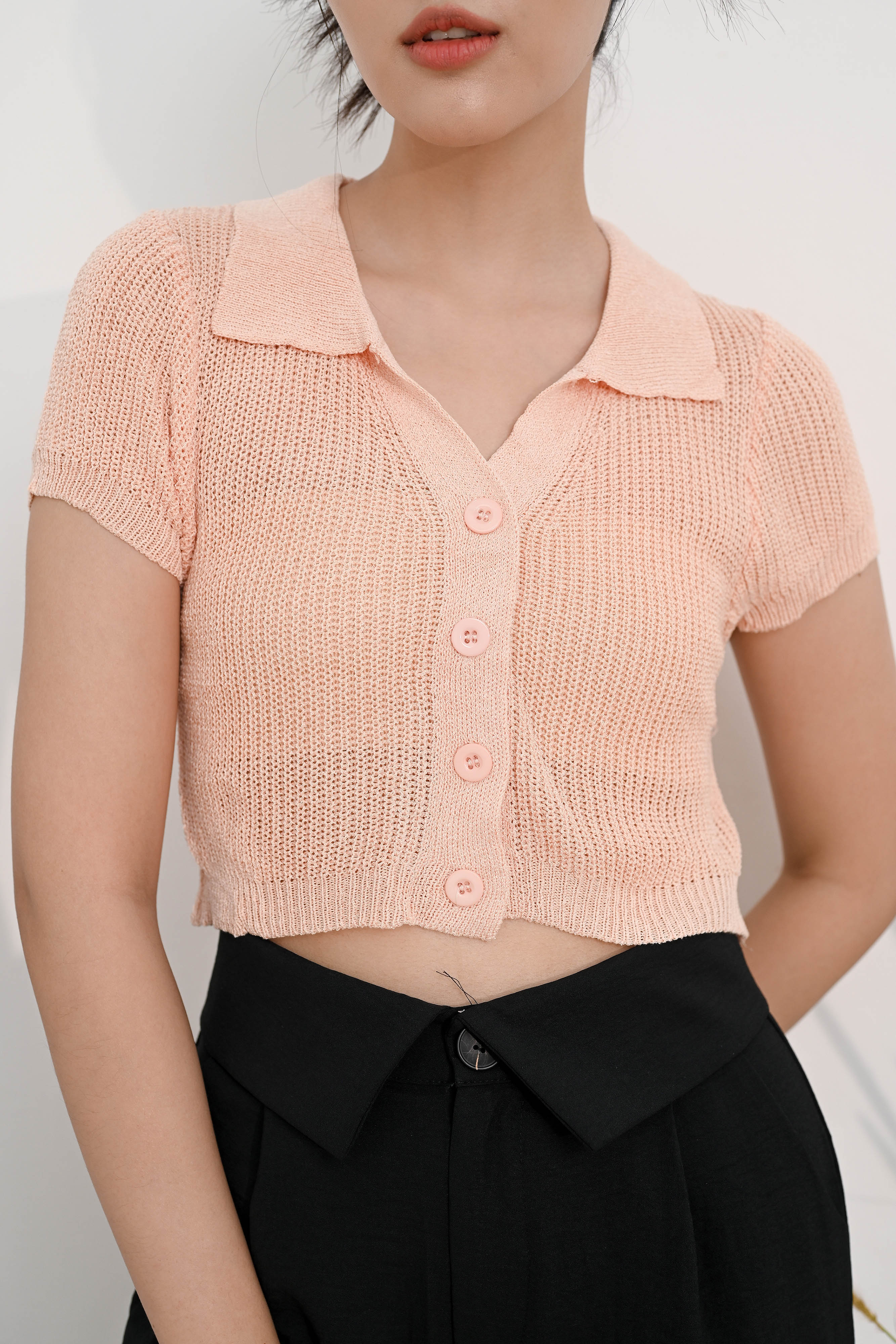 Pax Semi Crop Knit Top - Origin Fashion