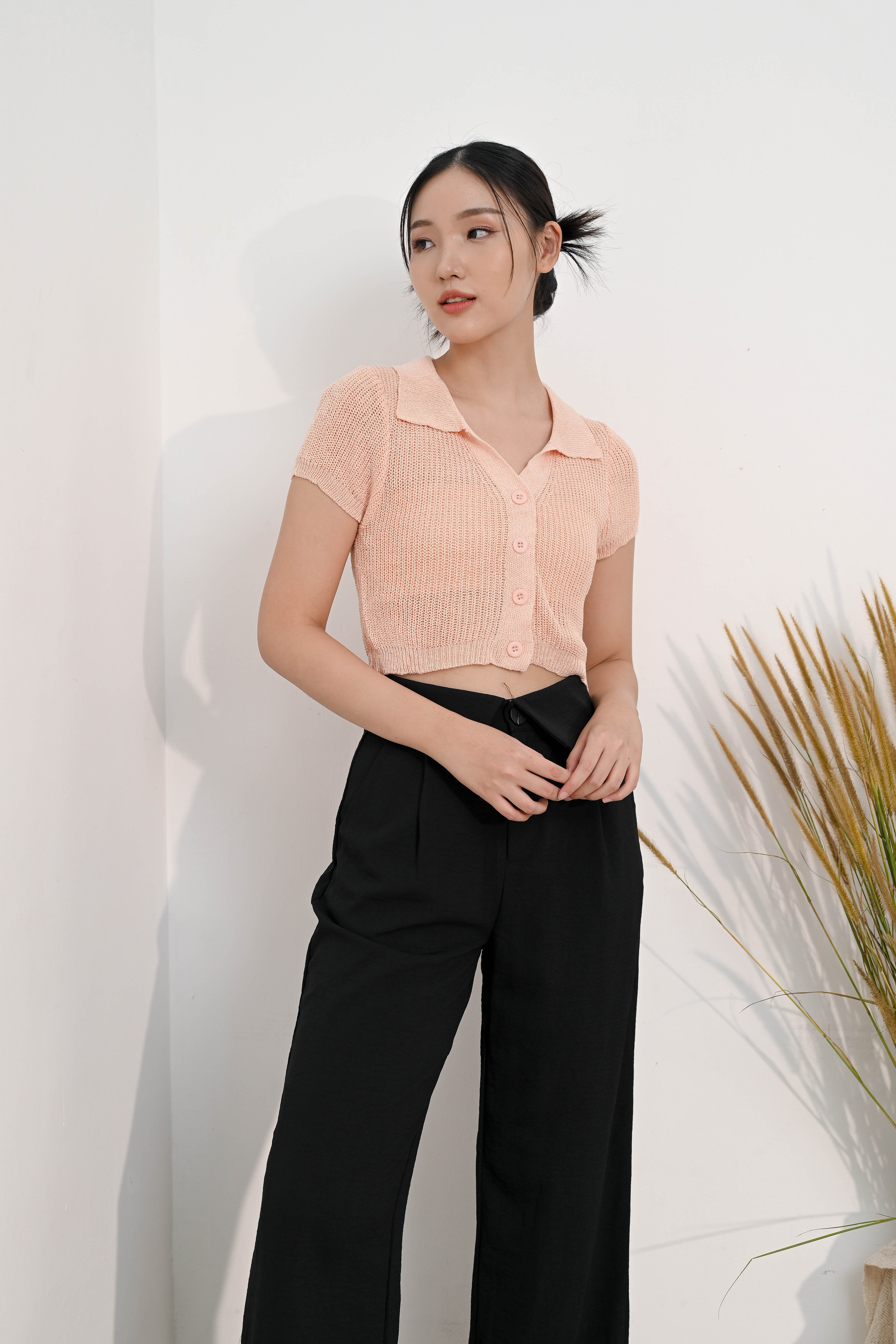 Pax Semi Crop Knit Top - Origin Fashion